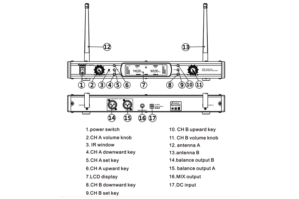 BAOMIC - BM704K Bộ 4 microphone Cài áo và 4 headset